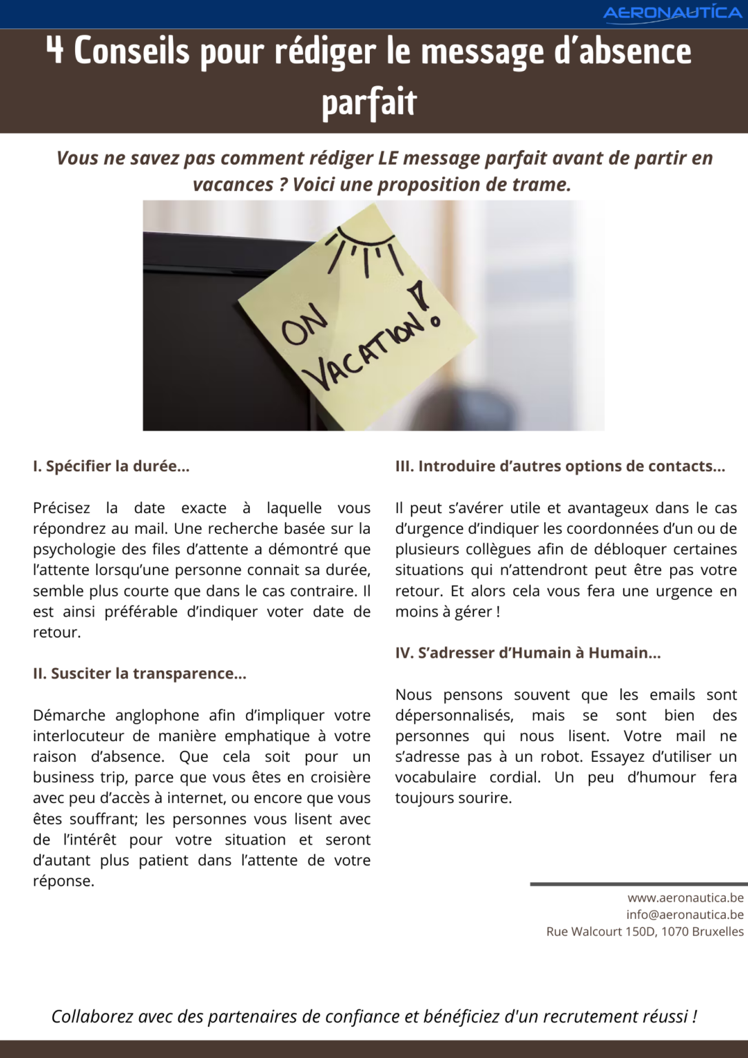 4 Conseils pour rédiger le message d’absence parfait